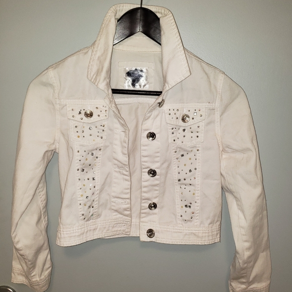 Justice | Jackets & Coats | Justice Girls White Jean Jacket | Poshmark